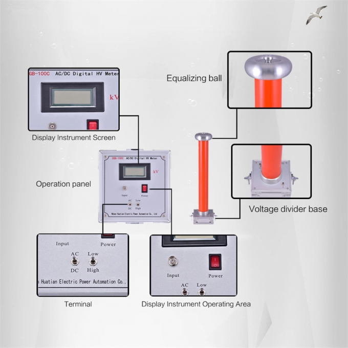 AC / DC Digital Voltage Meter Resistive And Capacitive Voltage Divider