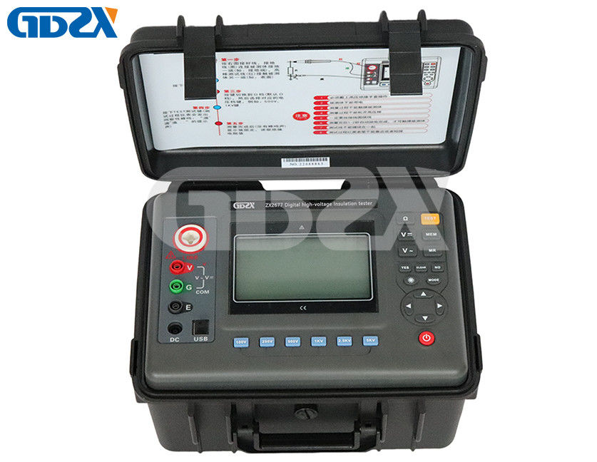 ZX2677 High Resolution 5000V/2000GΩ Digital High-Voltage Insulation Tester
